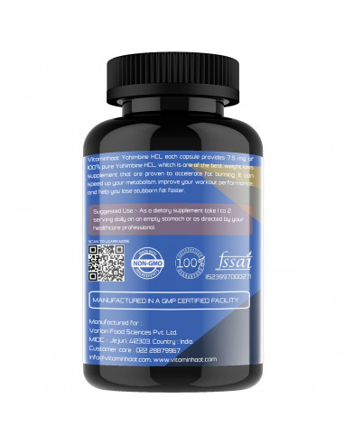 Vitaminhaat Yohimbine HCL 7.5 Mg Xtend Advance 60 veg Capsules