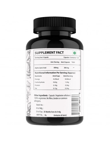Buy Alpha Lipoic Acid (ALA) 120 Capsules Online @VH